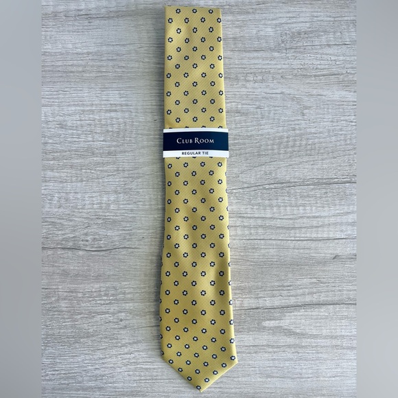 Club Room | Accessories | Club Room Mens Burnell Floral Yellow Tie ...